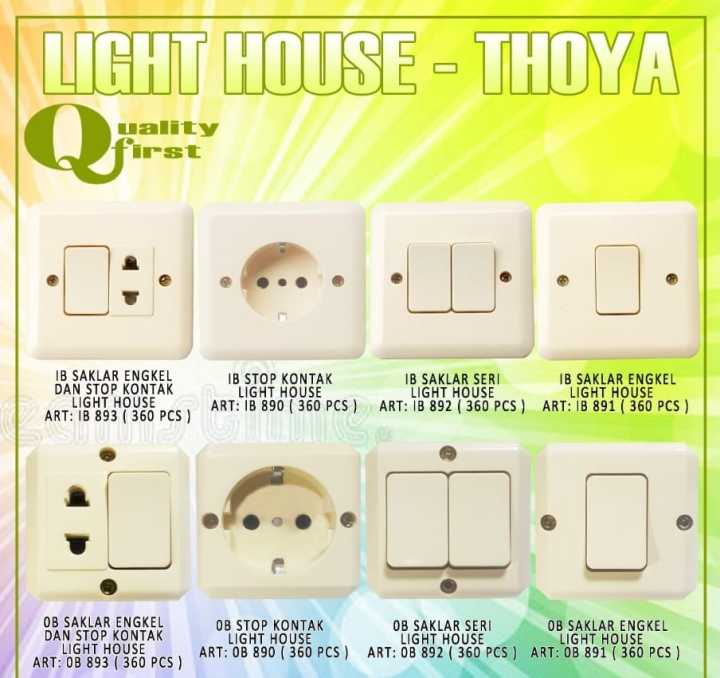 stop kontak saklar ob ib / saklar seri / stop kontak dindinhg tanam ...