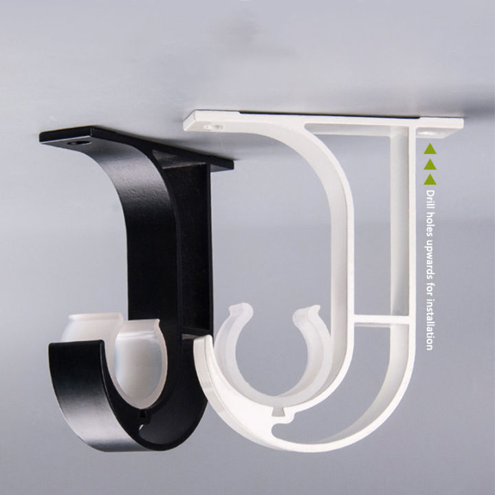 Aluminum Alloy Curtain Rod Bracket Installation Hook Hanger Heavy Duty ...
