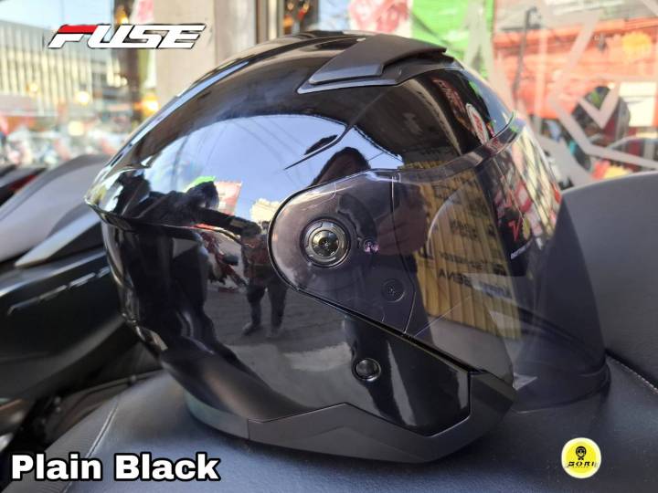 หมวกกันน็อค FUSE DX PRO ลาย FUS E DX PROลาย Plain Black | Lazada.co.th