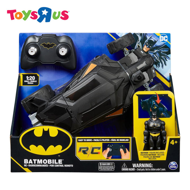 Spin Master DC 1:20 Scale Remote Control Batmobile with Batman 4-Inch ...