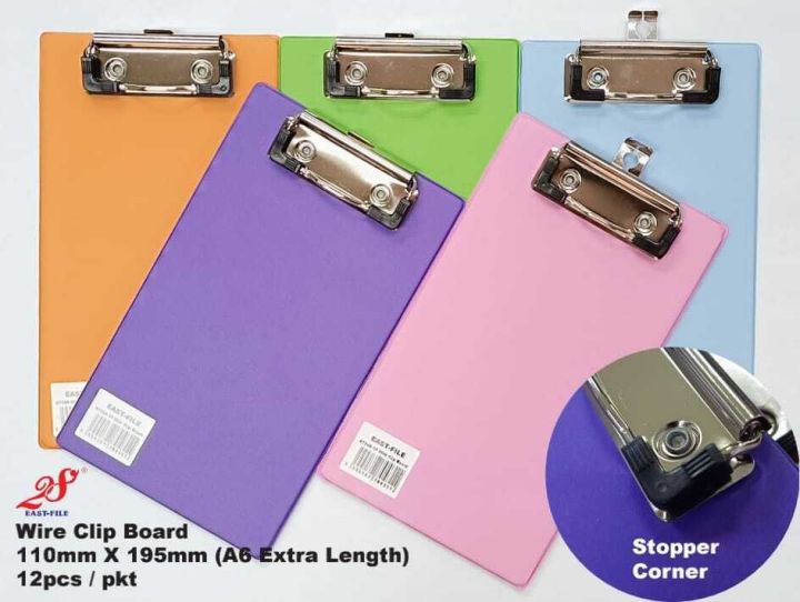 East File PVC Clip Board / Clipboard / Writing Board / Wire Clipboard ...