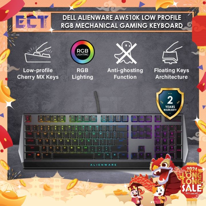 Dell Alienware AW510K Low Profile RGB Mechanical Gaming Keyboard (Grey ...