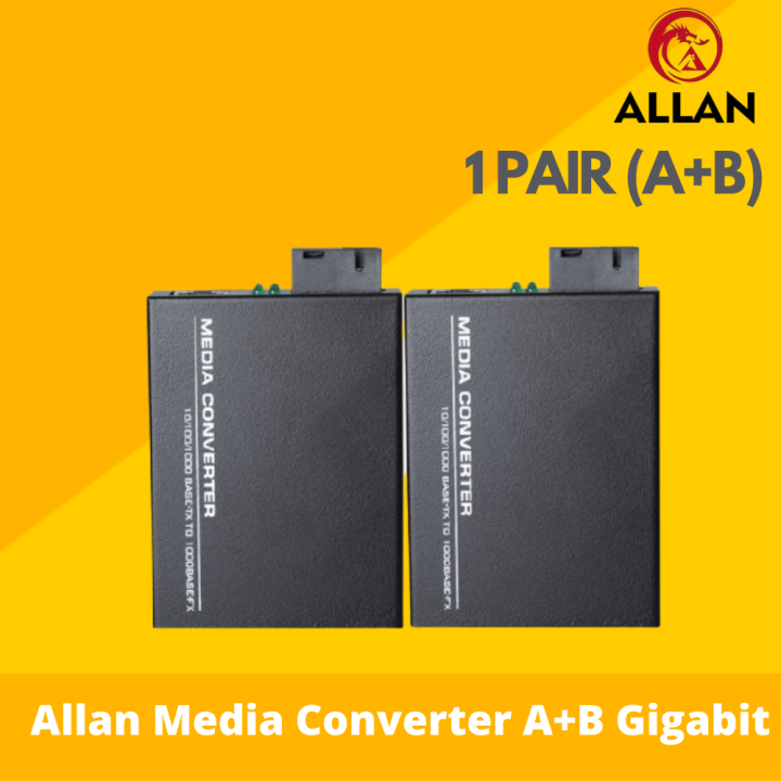 Allan 1000Mbps A/B Gigabit Fiber Optical Media Converter 1000Mbps Media ...