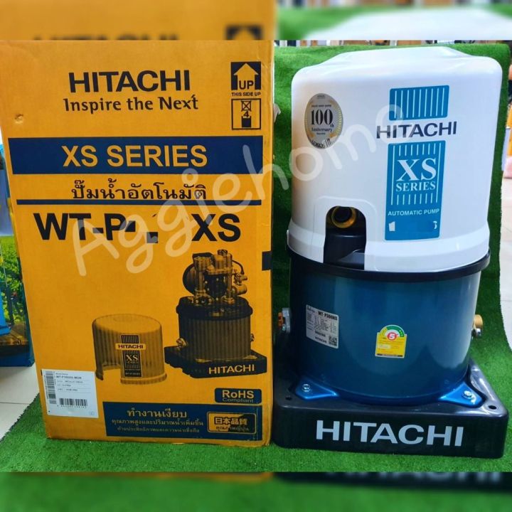HITACHI ปั๊มน้ำ อัตโนมัติ รุ่น WT-P250XS (ถังกลม) กำลัง 250วัตต์ 220V ใช้สวิตซ์เปิด-ปิดแรงดัน ...