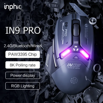 inphic IN9 pro Gaming Mouse Wireless/Wired/Bluetooth5.0 Tri-mode ...