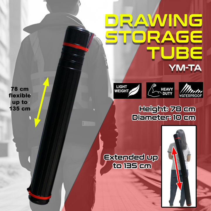 Drawing Tube Expandable Canister Tube Blueprint Case Telescoping Art ...
