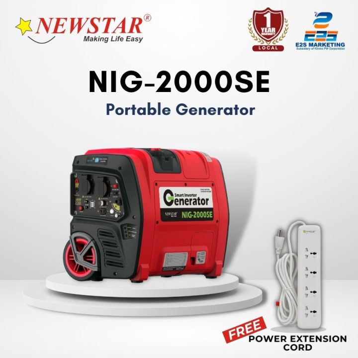 Newstar Portable Smart Inverter Generator Set NIG-2000SE (RED) | Lazada PH