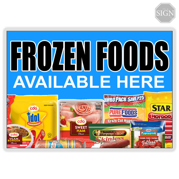 Frozen Foods Available Here Sari Sari Store Sign - Laminated Signage ...