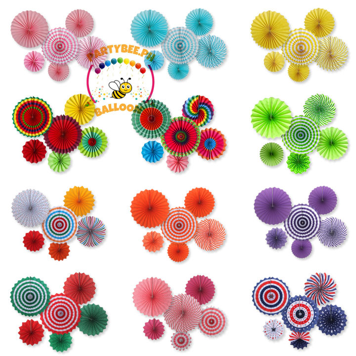 Paper Fan Party Decor 6pcs per pack sold by Party Needs | Lazada PH