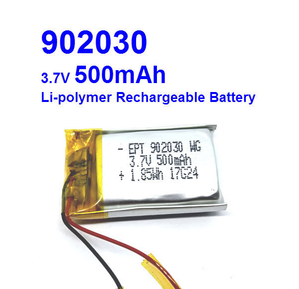 Battery Li-Polymer เบอร์ 902030 3.7V 500mAh แบตเตอรี่ สำหรับ กล้อง แทป ...