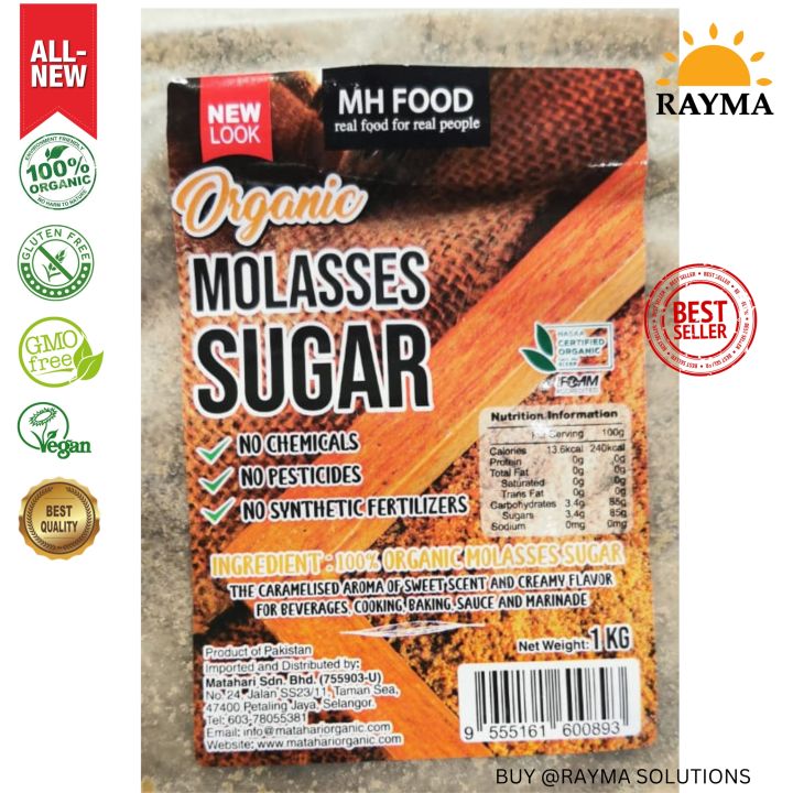 MH FOOD Premium Organic Molasses Sugar 1kg | Lazada