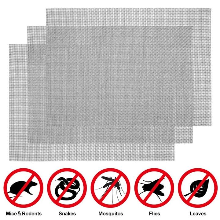 3pc 20 Mesh 1mm Stainless Steel Woven Mesh Fly Screen Rodent Filter Net ...