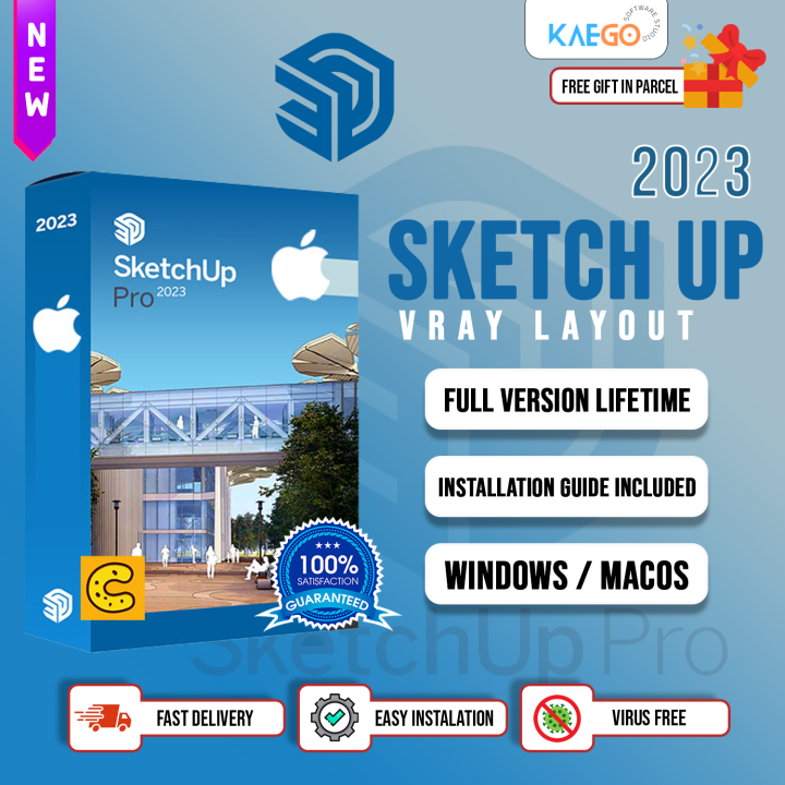 SketchUp Pro 2023 FREE Vray | LayOut | Style Builder Latest Lifetime ...