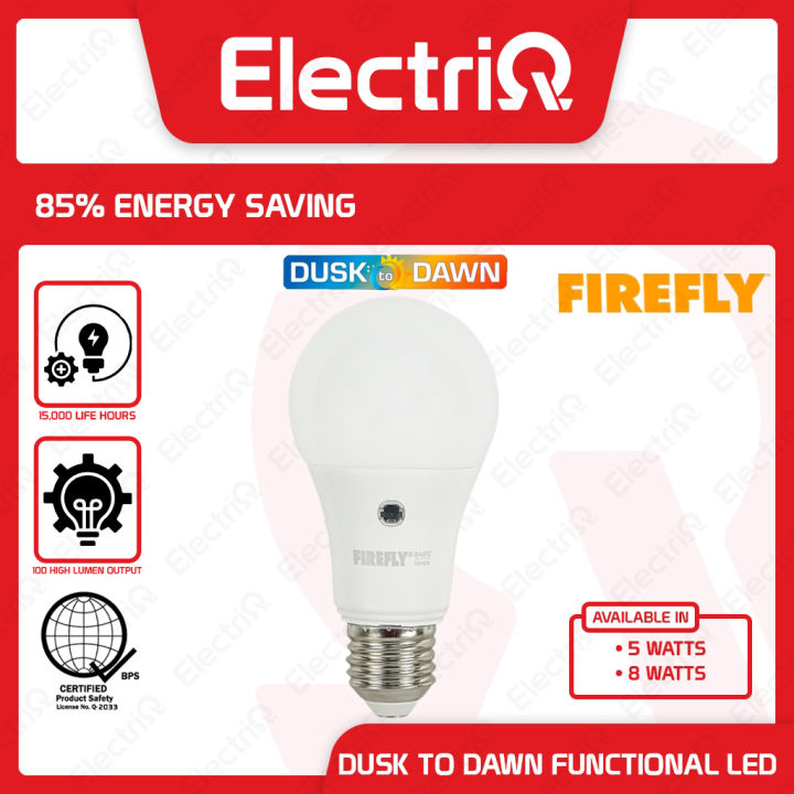 Electriq l Firefly Basic Series LED Bulb Dusk to Dawn Functional LED ...