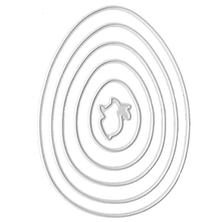 Carbon Steel Easter Eggs Rabbit Cutting Dies Set Embossing Stencil ...