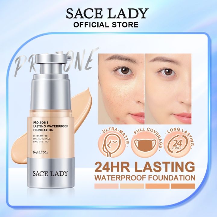 SACE LADY Oil-control Liquid Foundation Full Coverage Concealer 24H ...