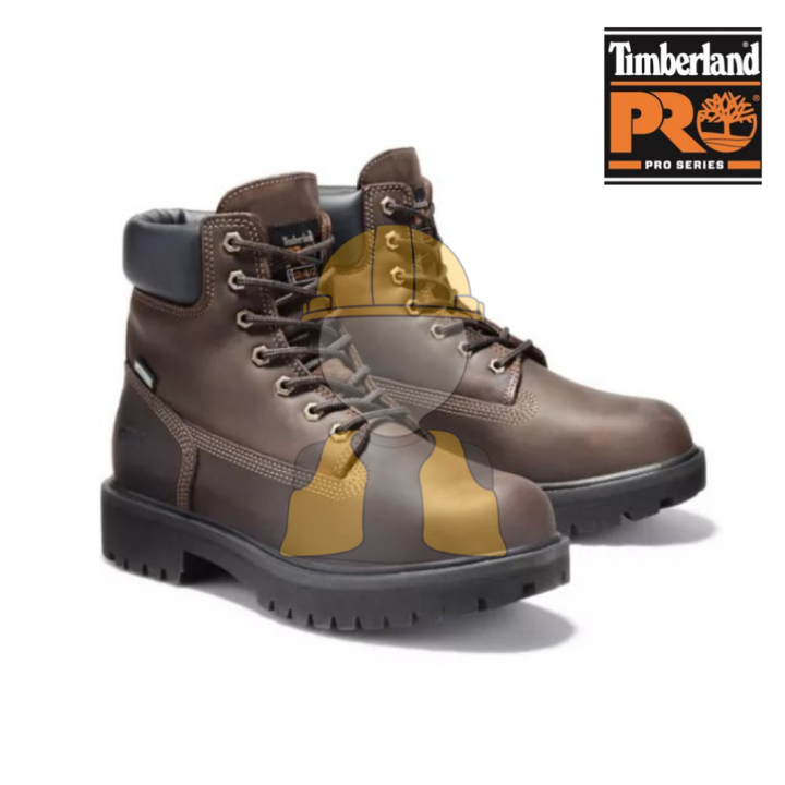 ORIGINAL MEN'S TIMBERLAND PRO® DARK BROWN DIRECT ATTACH 6" STEEL TOE ...