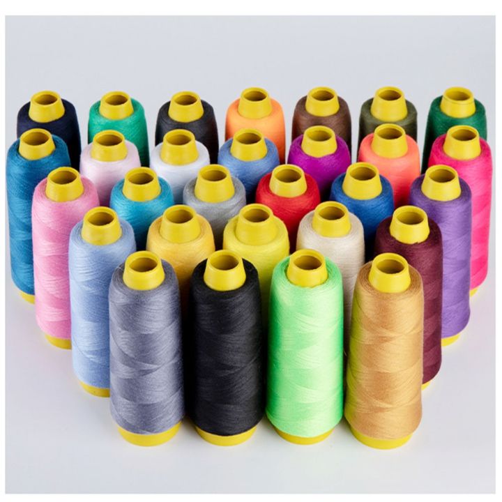 3000Yards length Polyester thread White/Black/Blue/Grey sewing threads ...