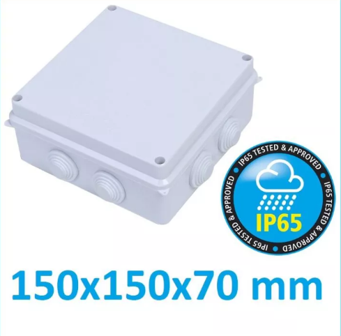 IP65 Waterproof CCTV Junction Box Enclosure 150x150x70mm Outdoor Box ...