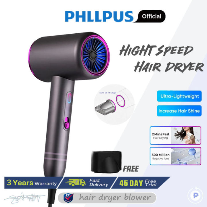 [3 Years Warranty]Hair Dryer(Frizz reduction/negative ion hair care ...