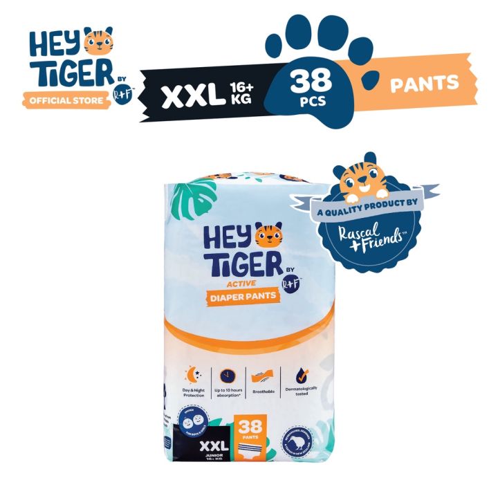 Hey Tiger Diaper Pants, Jumbo Pack - Xxl, 38 Pads | Lazada PH