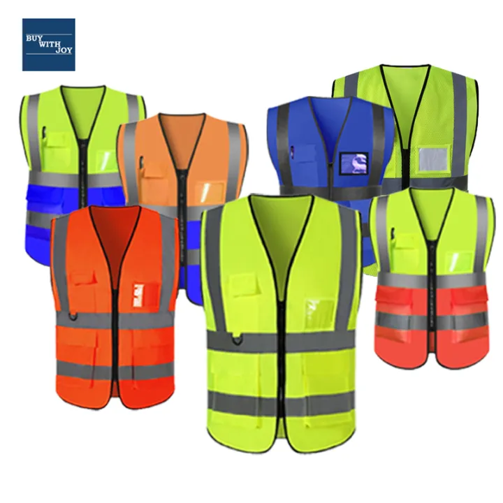 Reflective Safety Vest Protective Suit Pocket Outdoor Clothing Security ...