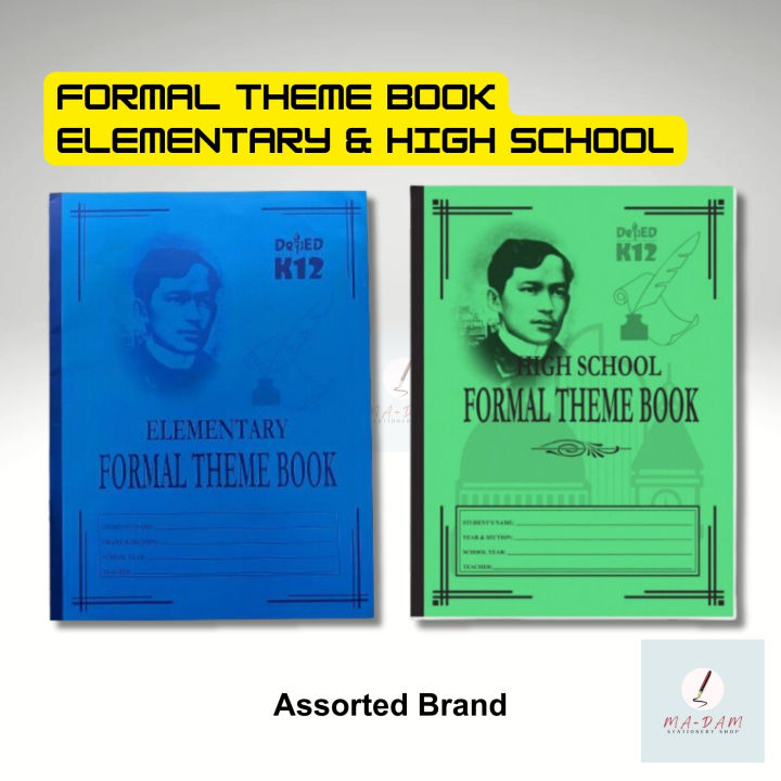 Formal Theme Book Elementary & High School Assorted Brand sold per ...