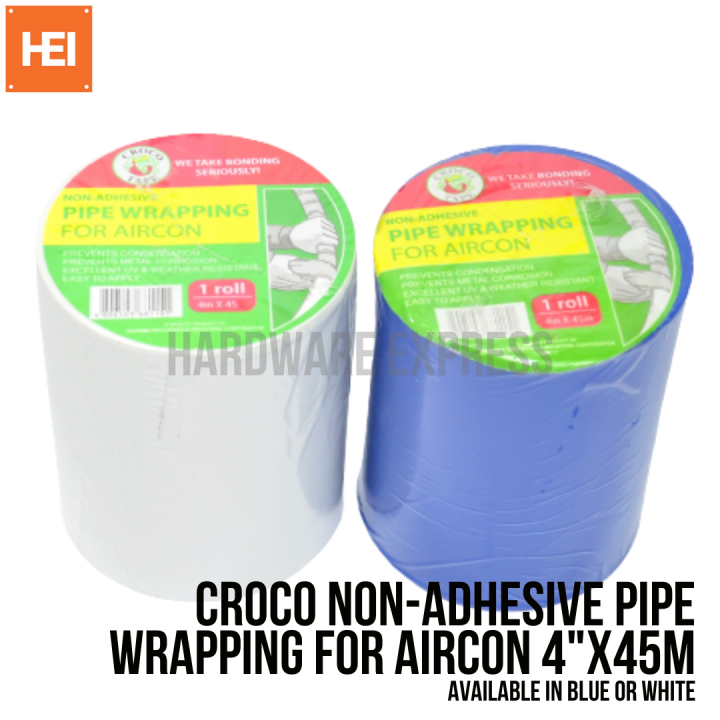 Croco Non-adhesive Pipe Wrapping for Aircon 4" x 45m Polyethylene Tape ...