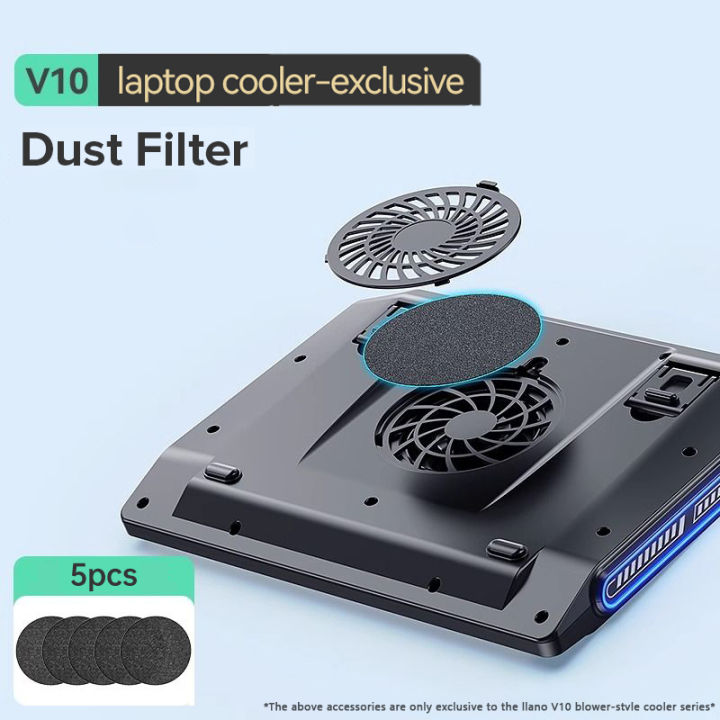 llano Dust Filter and Memory Pad for V10 Turbo-Fan RGB Laptop Cooler ...