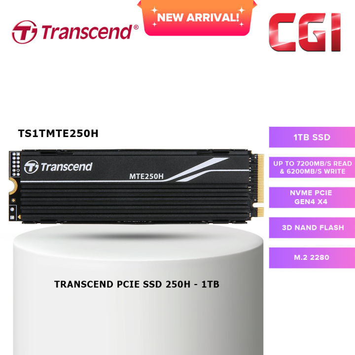 Transcend 1TB NVMe PCIe Gen4 x4 3D NAND SSD - TS1TMTE250H | Lazada