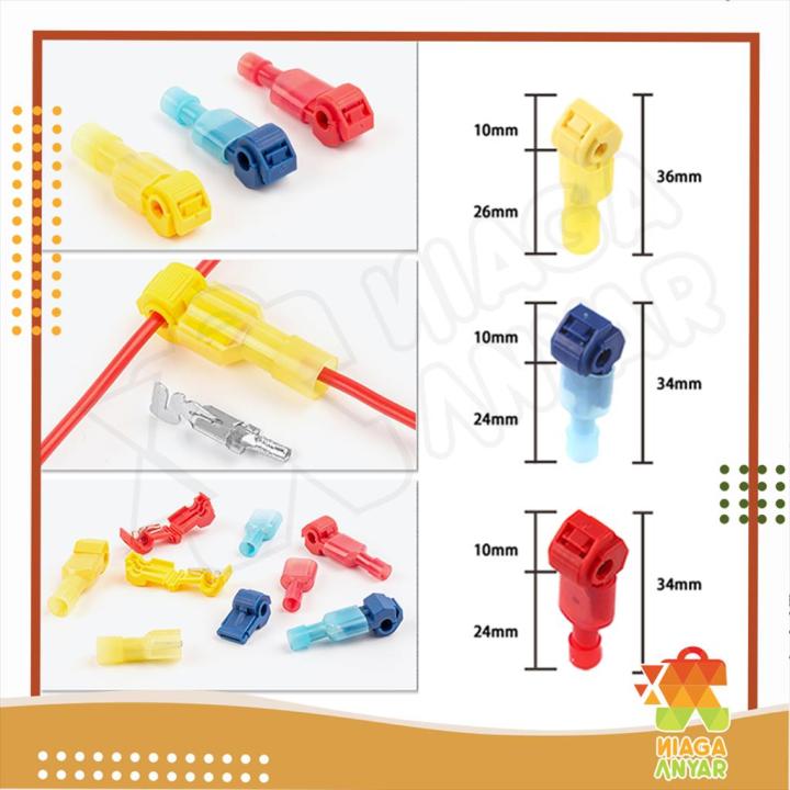 NA Konektor Kabel T Jumper Set / Scotch Lock Quick Cable Splice Wire ...
