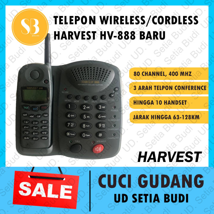 Telepon Cordless / Wireless Jarak Hingga 128KM Harvest HV-888 | Lazada ...