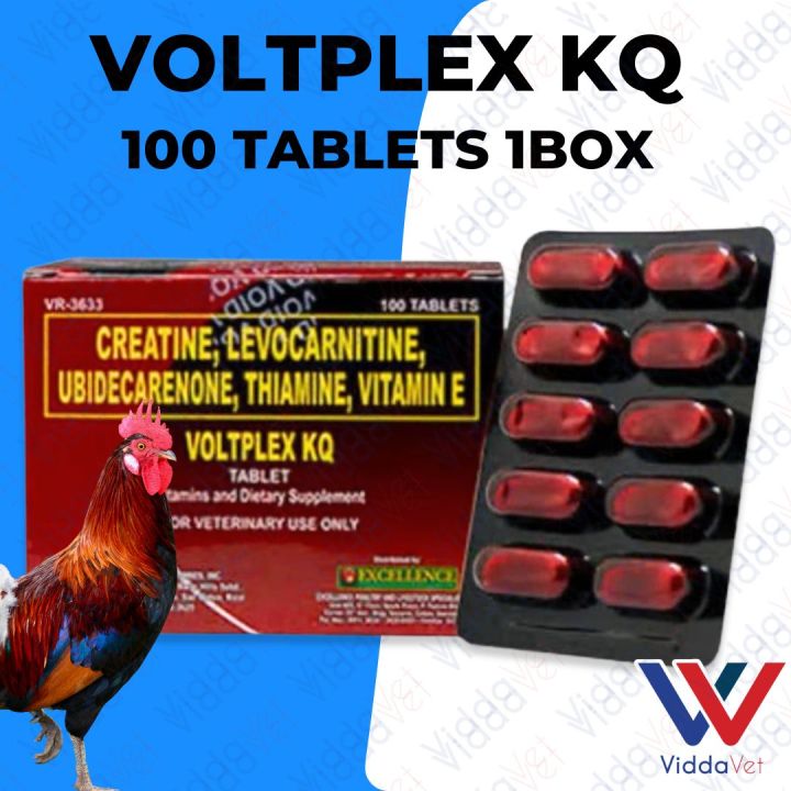 Voltplex KQ Tablet 1 BoxMultivitamins 100 Tablets for Gamefowl and ...
