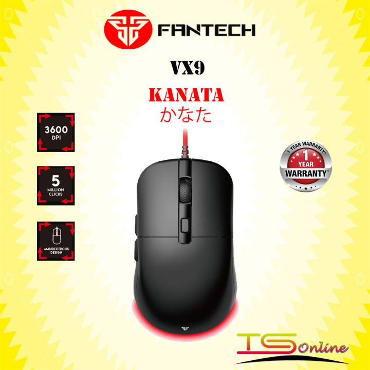 FANTECH VX9 Black KANATA Gaming Mouse | Lazada