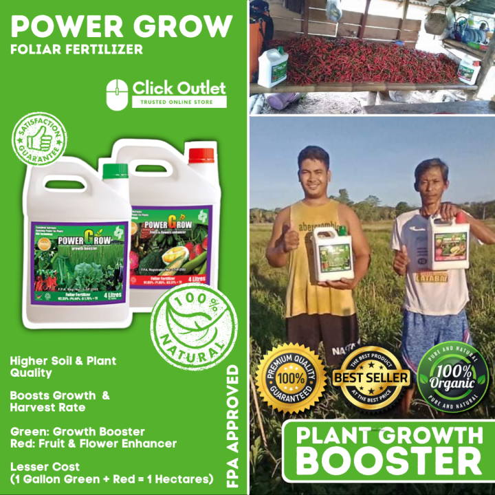 Power Grow Organic Foliar Fertilizer Complete Plant Food with Full ...