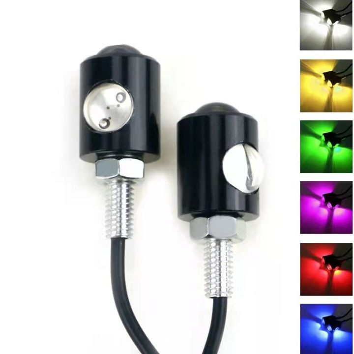 TKK Motorcycle Double Dual Eagle Eye LED Lights 18mm 12V Waterproof ...