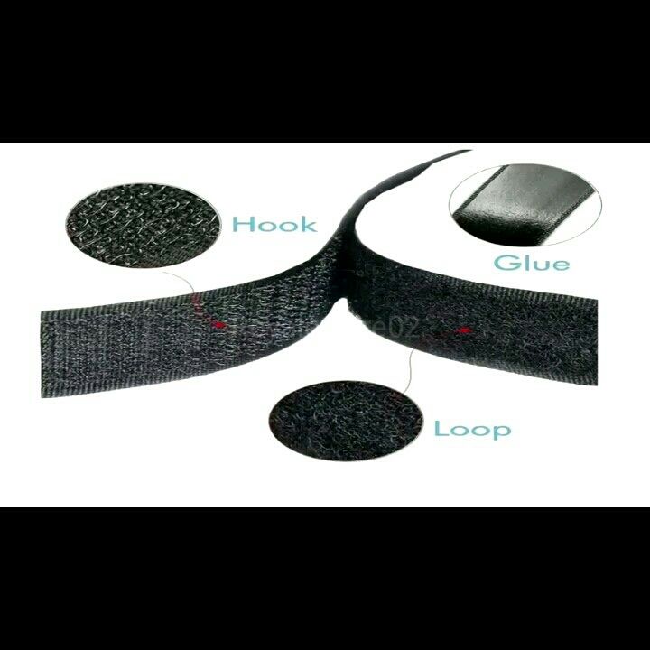 3m velcro prepetan perekat kain 2.5cm x 10cm warna hitam | Lazada Indonesia