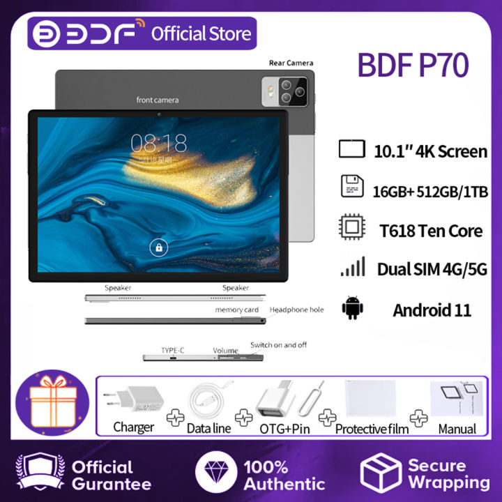 2023 ใหม่ P70 Pro 10.1 นิ้วแท็บเล็ตพีซีสิบคอร์ 16GB+512GB/1TB Google AI ...