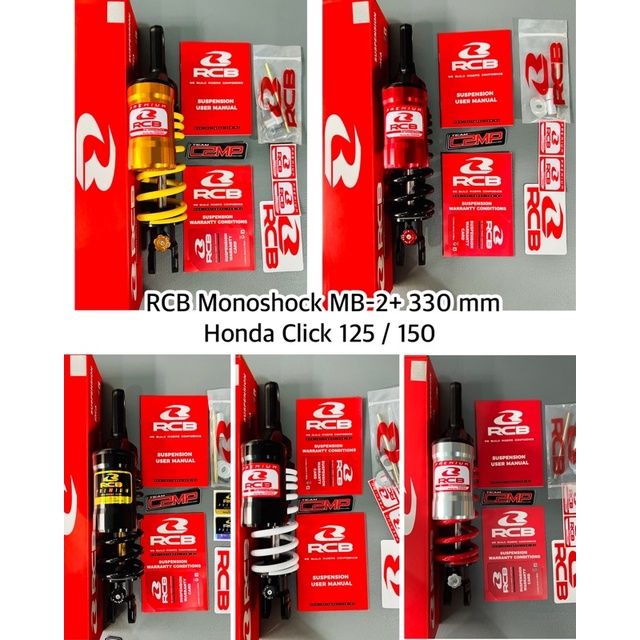 【COD】 RCB Mono Shock MB2 + Series 330mm Honda Click 125 150 | Lazada PH