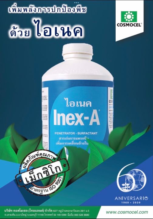 INEX A "ไอเนค เอ" สารจับใบ+เร่งการแทรกซึม ช่วยให้พืชดูดซึมสารอาหารได้ดี ...