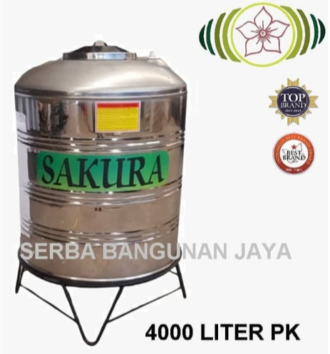SAKURA ( 4000 Liter ) STAINLESS STEEL TOREN TANGKI AIR | Lazada Indonesia