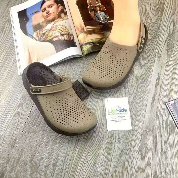 Crocs LiteRide Bench Sandals Khaki Coffee Clog for Men Women all ...