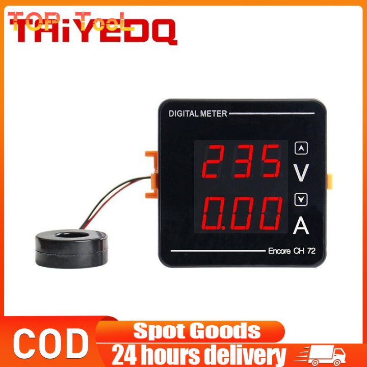 AC50-500V 1-120A Digital Display Voltage And Current Dual Volt Meter ...