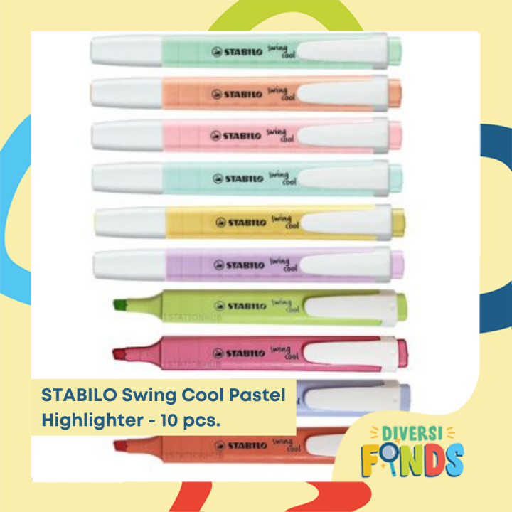 STABILO Swing Cool Pastel - COMPLETE Set of 6's or 10's Pastel Colors ...