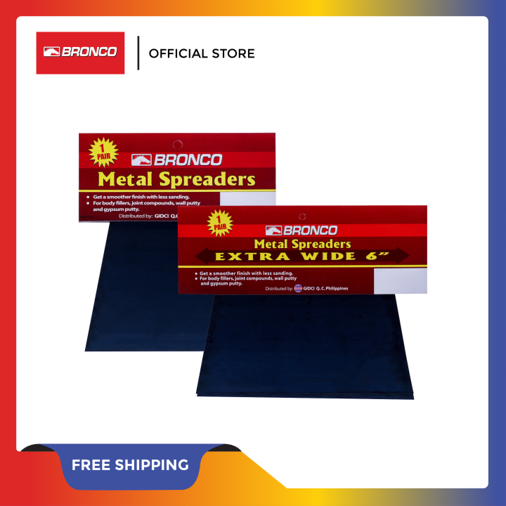 BRONCO Metal and Plastic Spreaders (4 inches, Extra Wide 6 inches ...