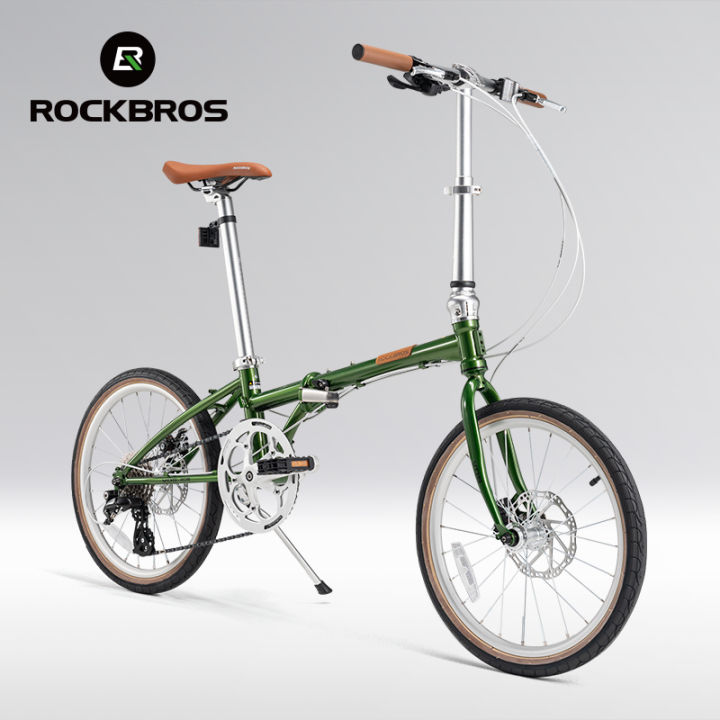 ROCKBROS Retro Folding Bike 20 Inch Shimano 8 Speed Disc Brake Foldable ...