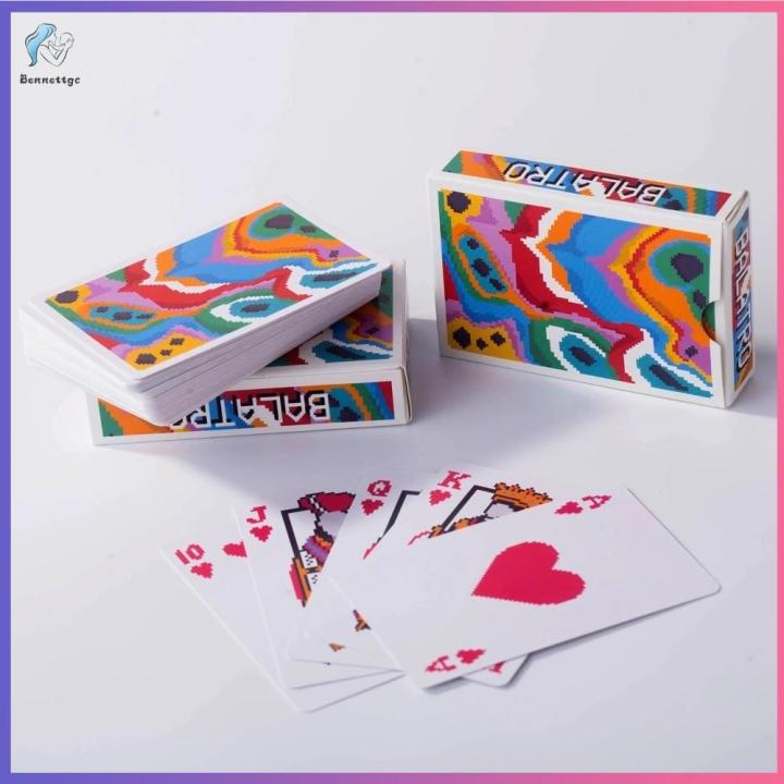BENNETTGC Portable Poker Card Set Durable Tabletop Games Essential ...