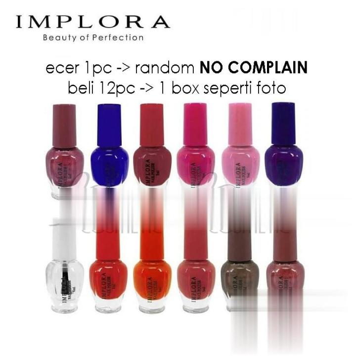 Implora Kutek ecer RANDOM 12 warna Nail Polish Collection cat kuku ...
