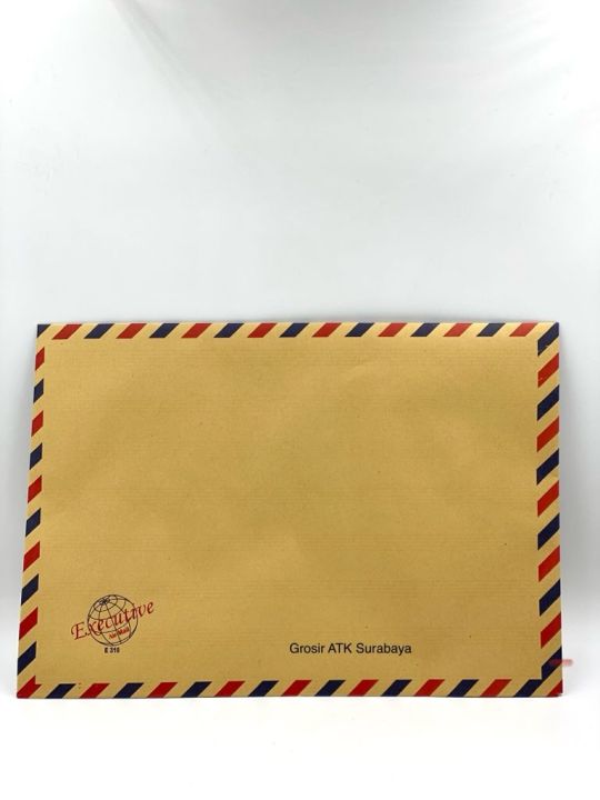 ( DAPAT 10 LEMBAR ) Amplop Coklat Ukuran Folio Air Mail Tali Executive ...