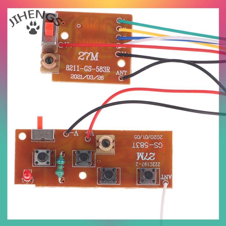 JIHENGS 4CH RC Remote Control 27MHz Circuit PCB Transmitter and ...